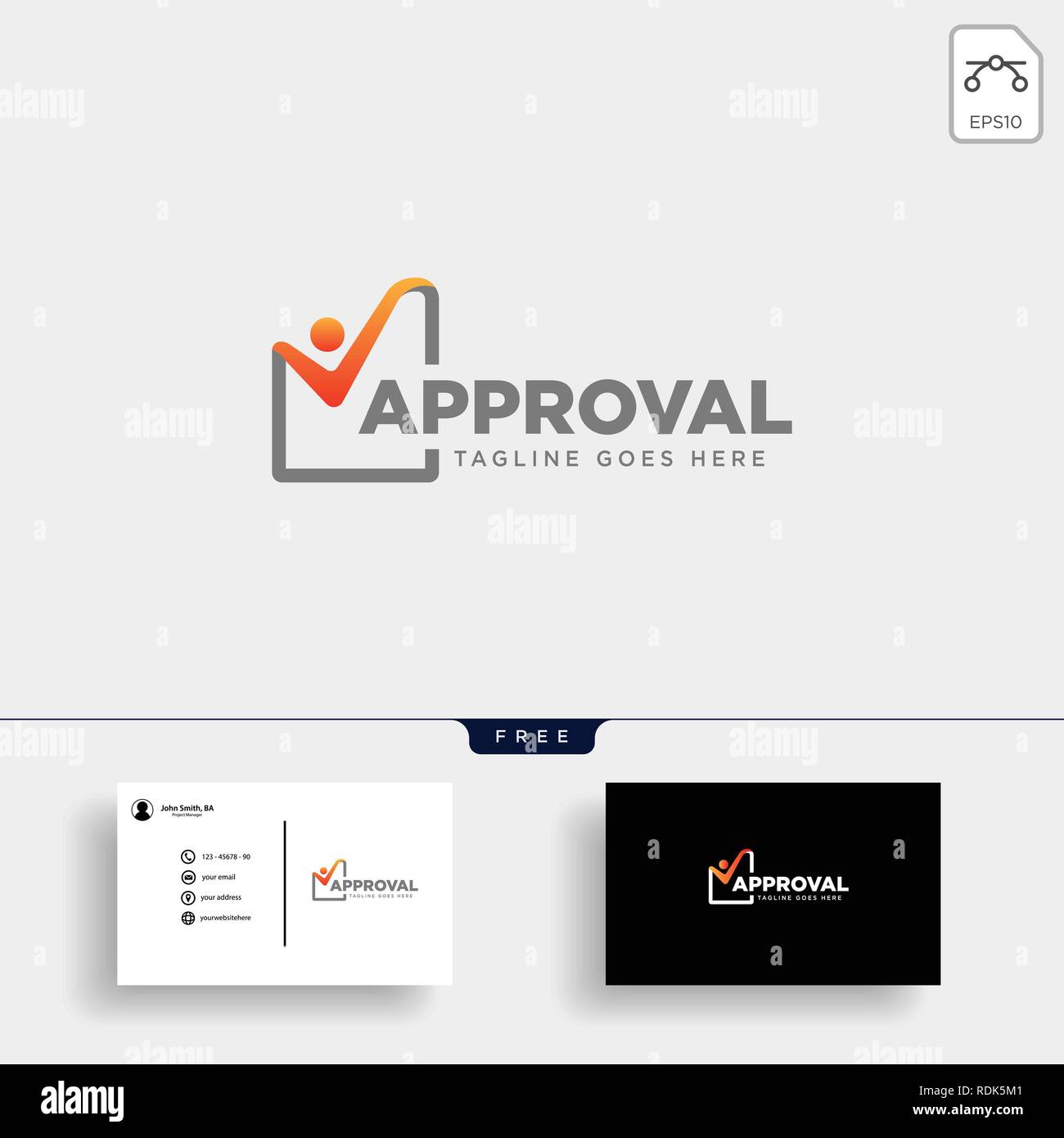 Approval Check, checking logo template vector illustration with ...