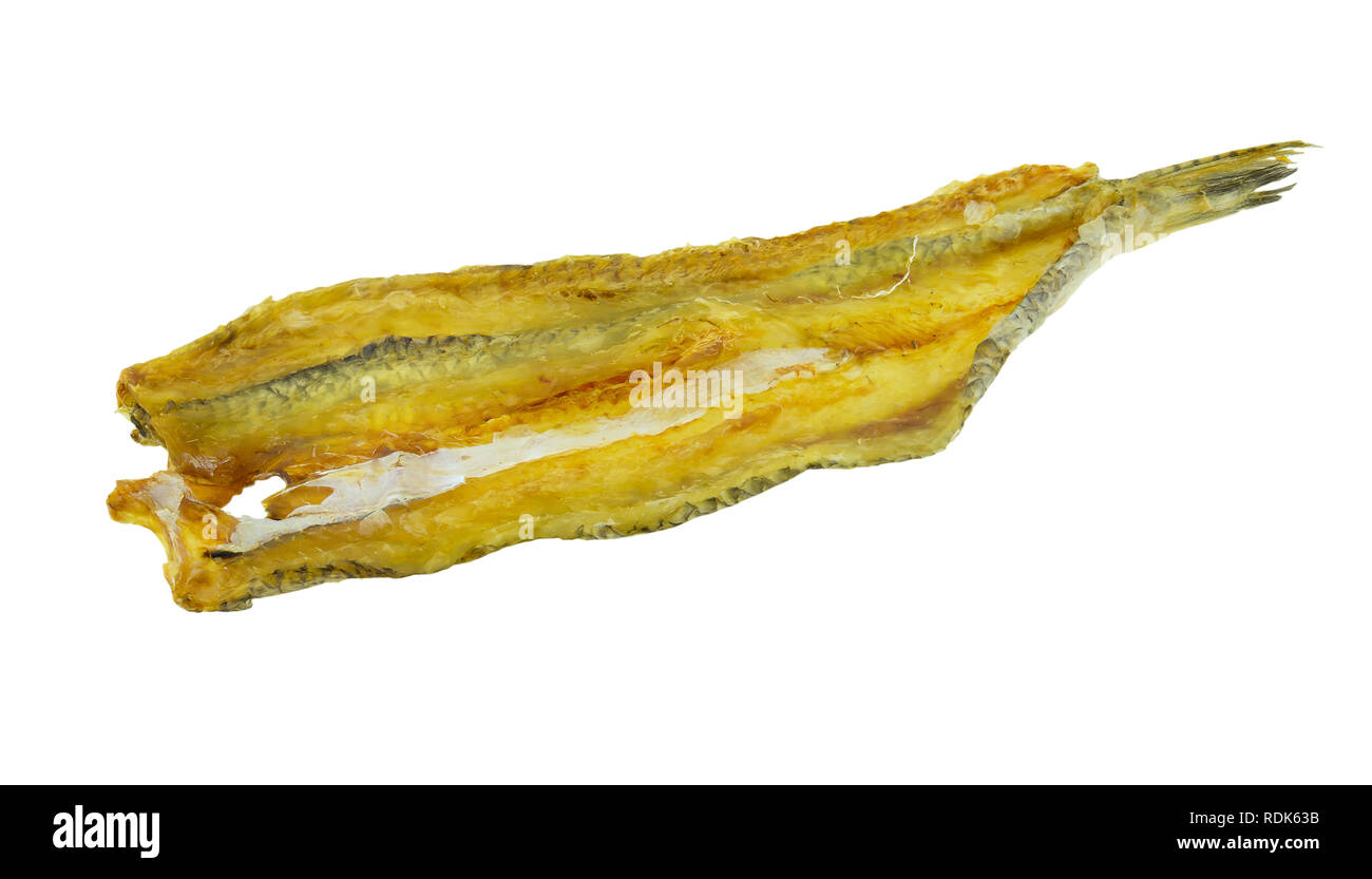 Dried fishes isolated on white background Stock Photo - Alamy