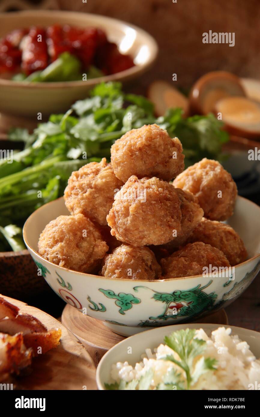 Chinese Fried Meat Balls Stock Photo - Alamy
