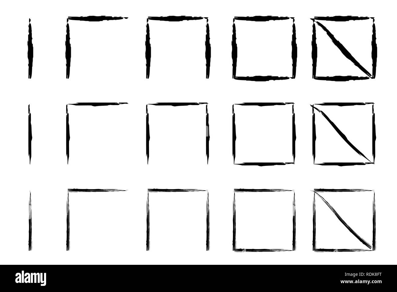 Hand drawn Tally marks with brush strokes used in France, Spain and ...