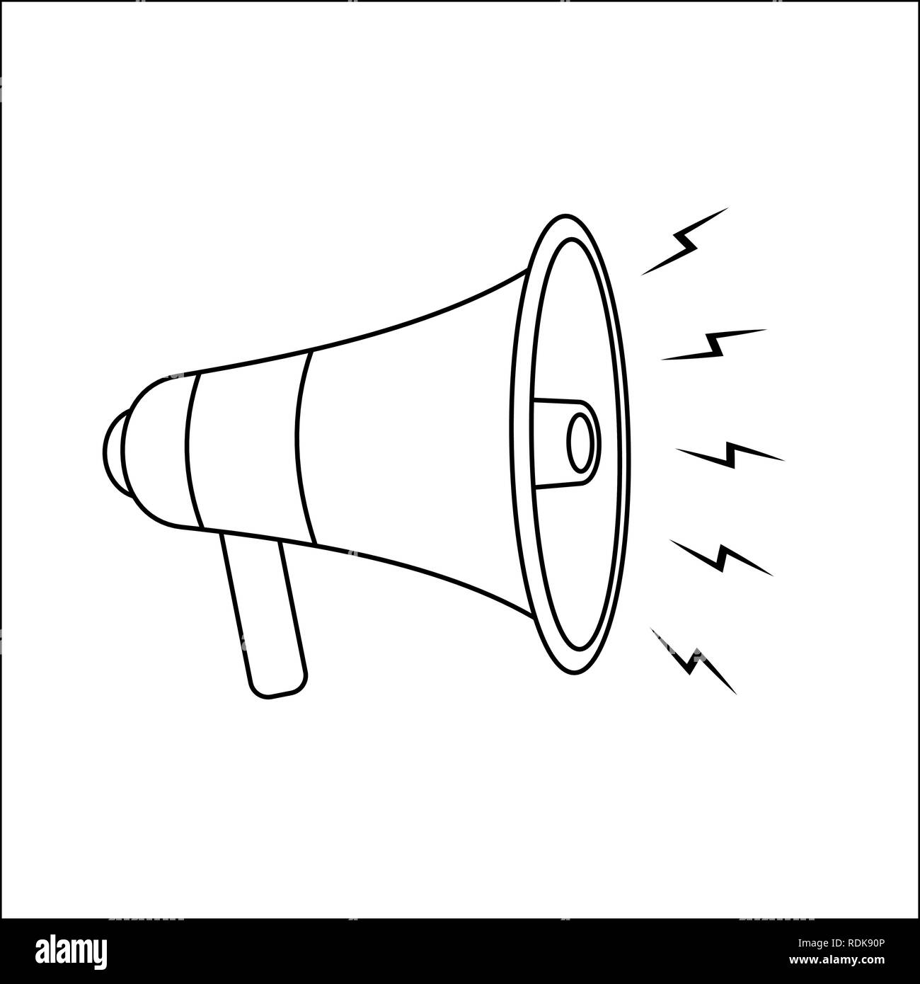 Megaphone isolated on white background. Vector illustration Stock ...