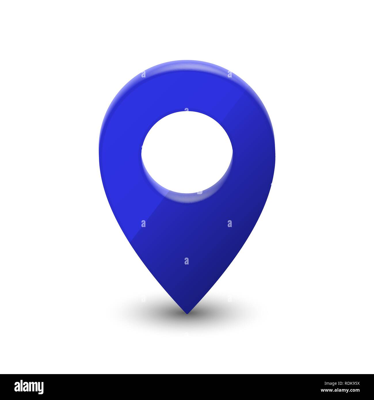 3d map pointer pin isolated on white background Stock Vector Image ...