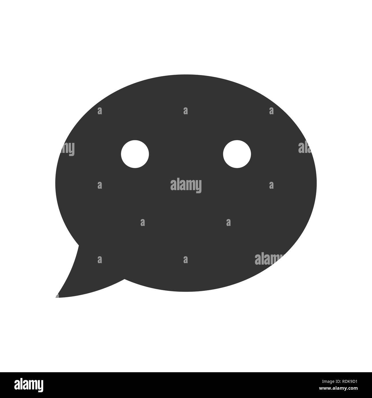 Chat Icon isolated on white background. Speech bubble symbol for your ...