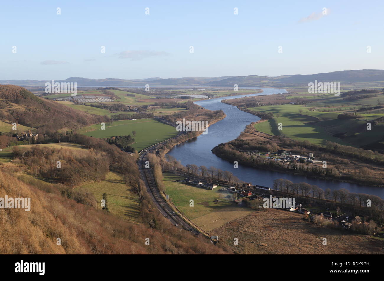 Elevated view of River Tay Scotland January 2019 Stock Photo - Alamy