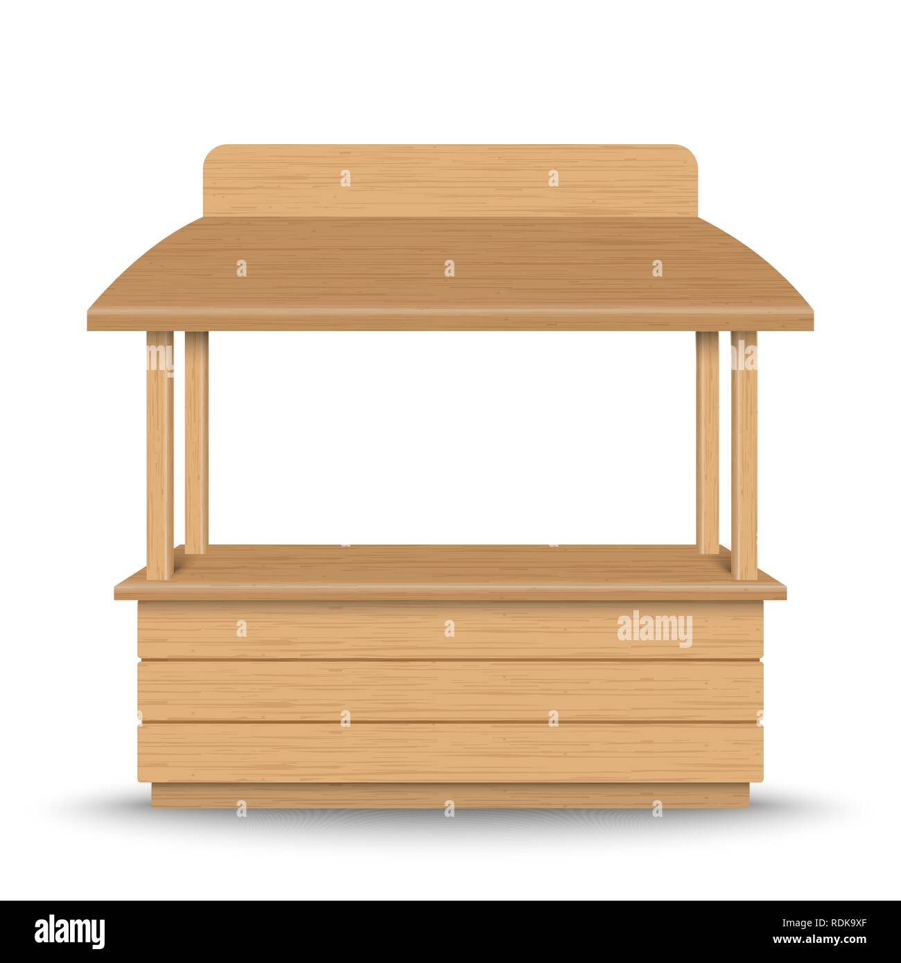 Wooden market stand stall isolated on background Stock Vector Image ...