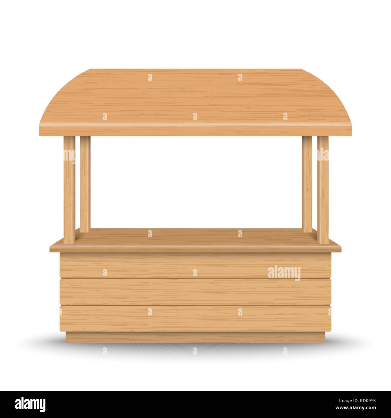 Empty wooden stall at market hi-res stock photography and images - Alamy