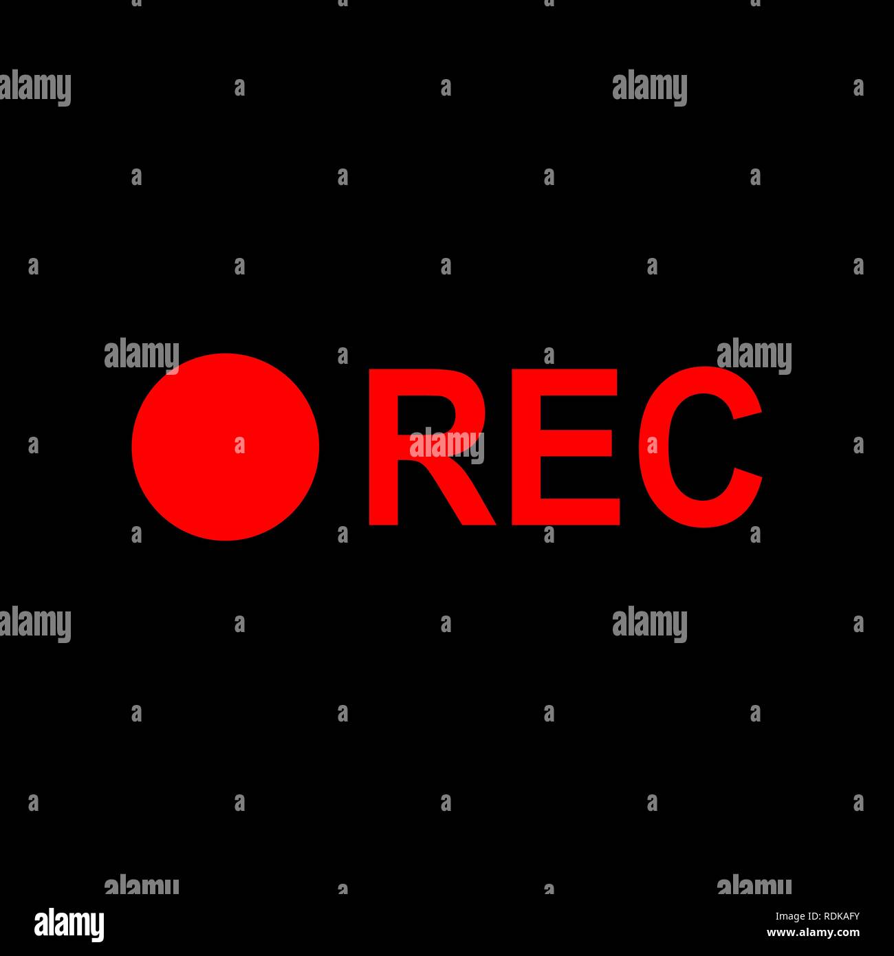 Recording sign. Vector icon Stock Vector Image & Art - Alamy