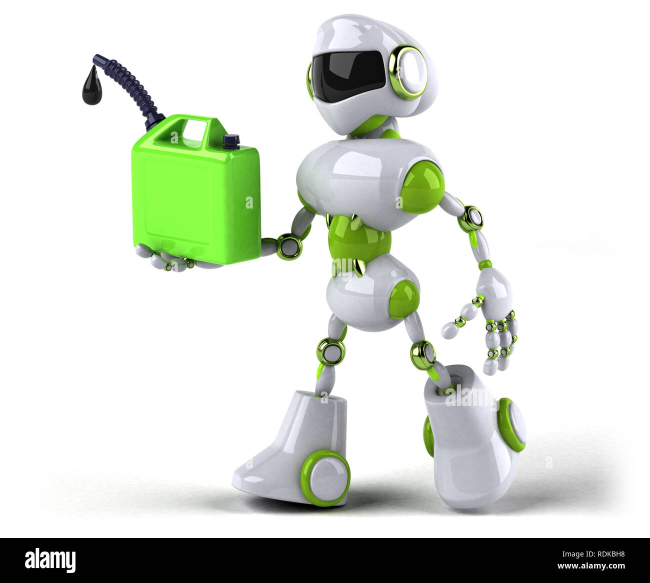 Green robot - 3D Illustration Stock Photo - Alamy