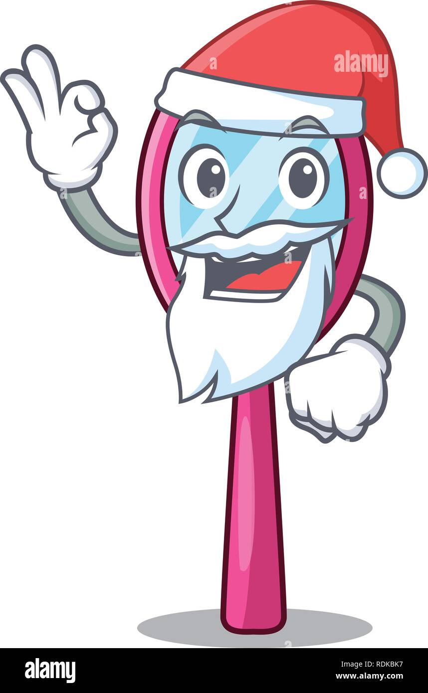 Santa handheld mirror at the cartoon table Stock Vector Image & Art - Alamy