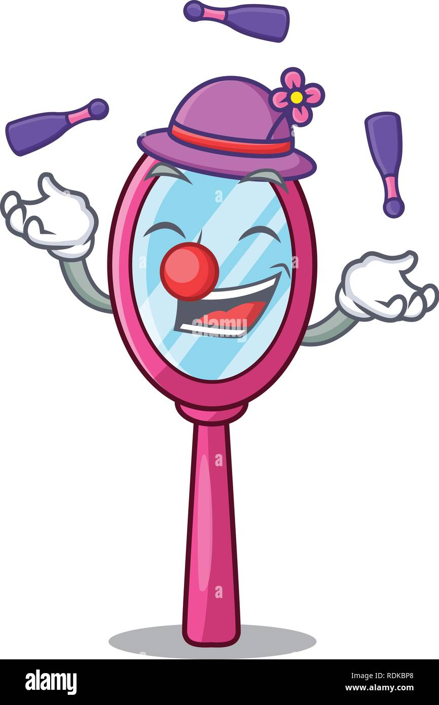JugglingJuggling handheld mirror at the cartoon table Stock Vector ...