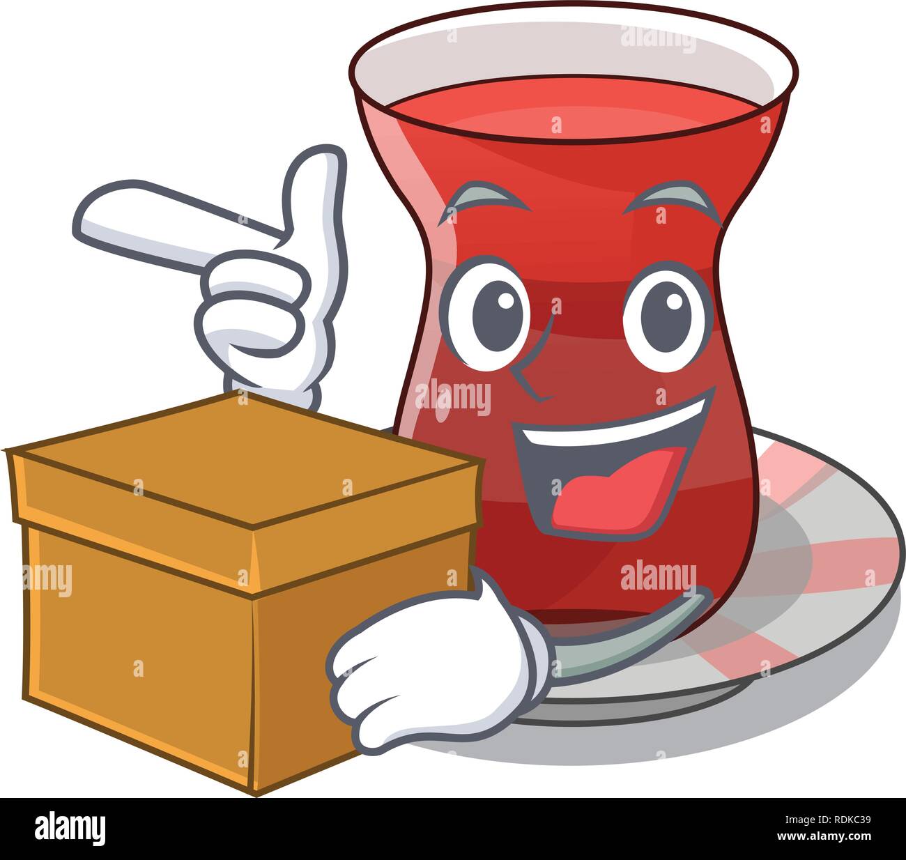 With box turkish tea in a cartoon glass Stock Vector Image & Art - Alamy