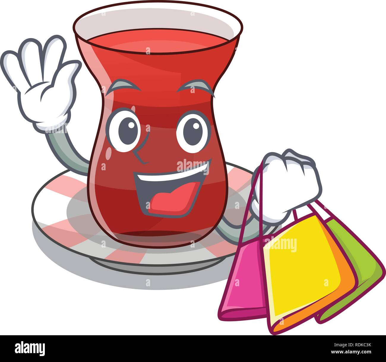 Shopping turkish tea in a cartoon glass Stock Vector Image & Art - Alamy