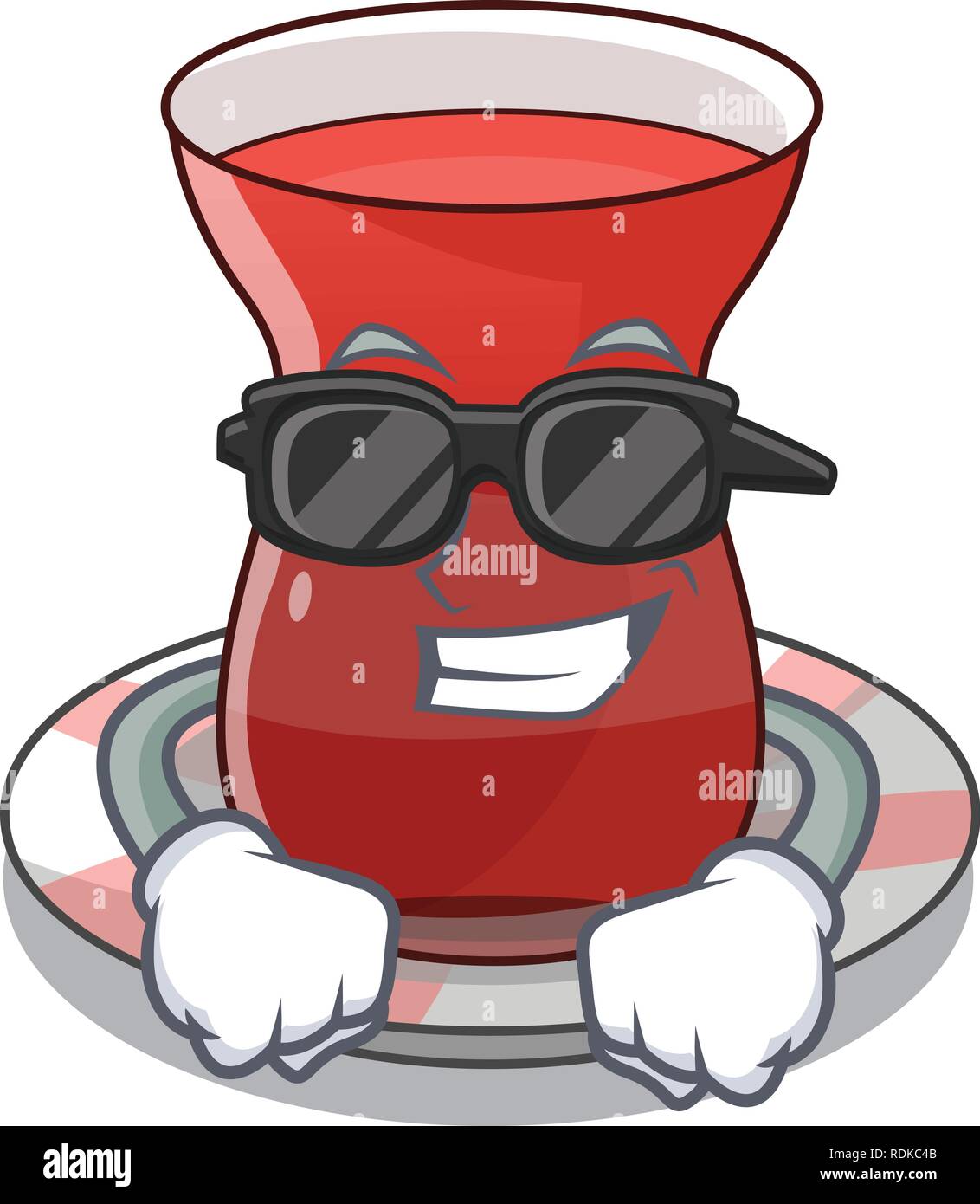 Super cool turkish tea in a cartoon glass Stock Vector Image & Art - Alamy