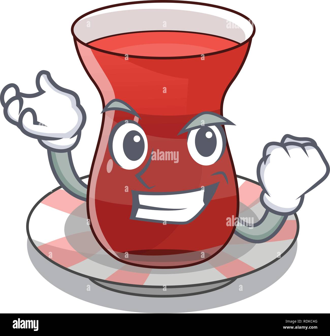 Successful turkish tea in a cartoon glass Stock Vector Image & Art - Alamy