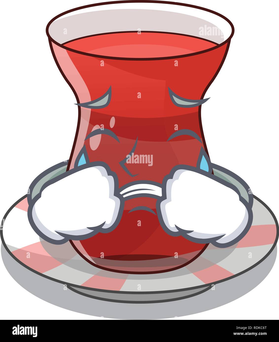 Crying turkish tea in the saucer characters Stock Vector Image & Art ...