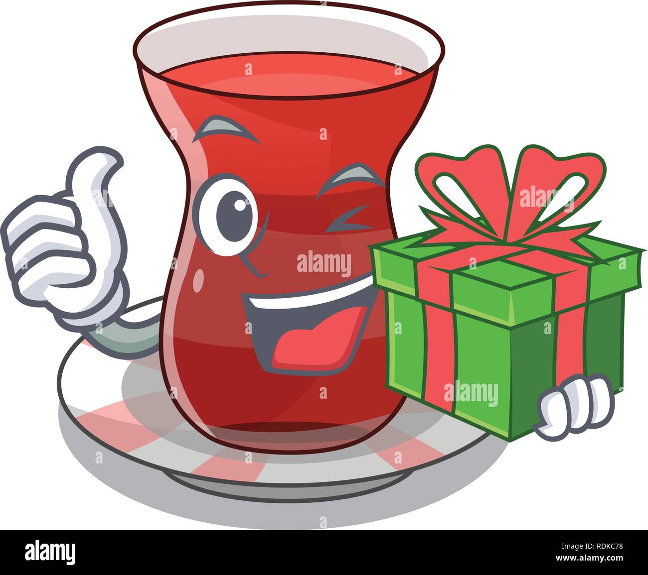 Turkish tea in traditional glass Stock Vector Images - Alamy