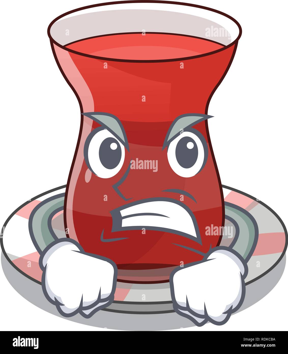 Angry turkish tea in the saucer characters Stock Vector Image & Art - Alamy
