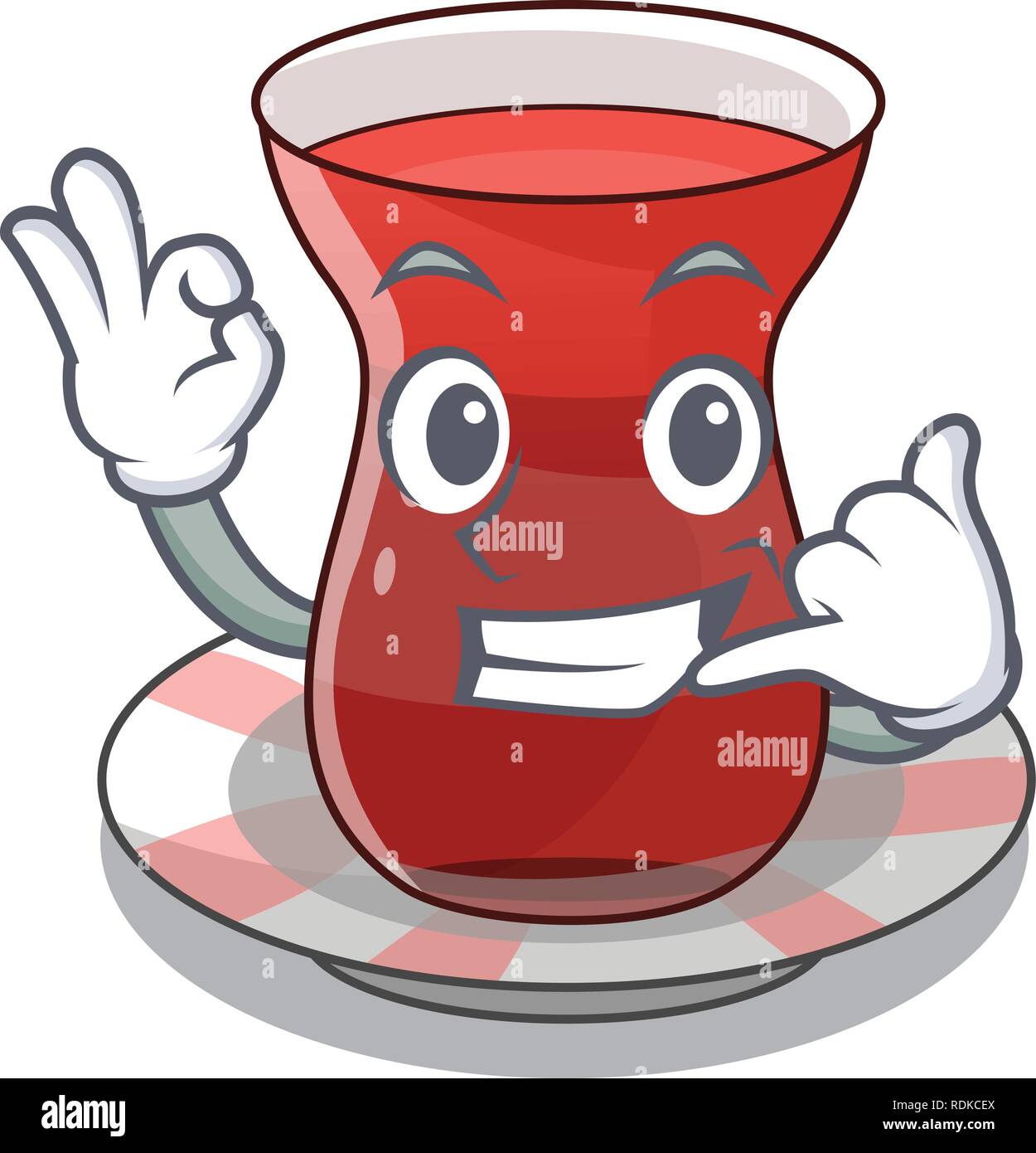 Call me tea turkish on the with mascot Stock Vector Image & Art - Alamy