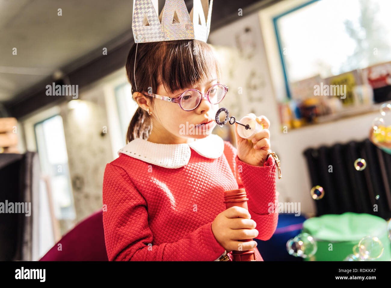 Joyful beautiful girl using hi-res stock photography and images - Alamy