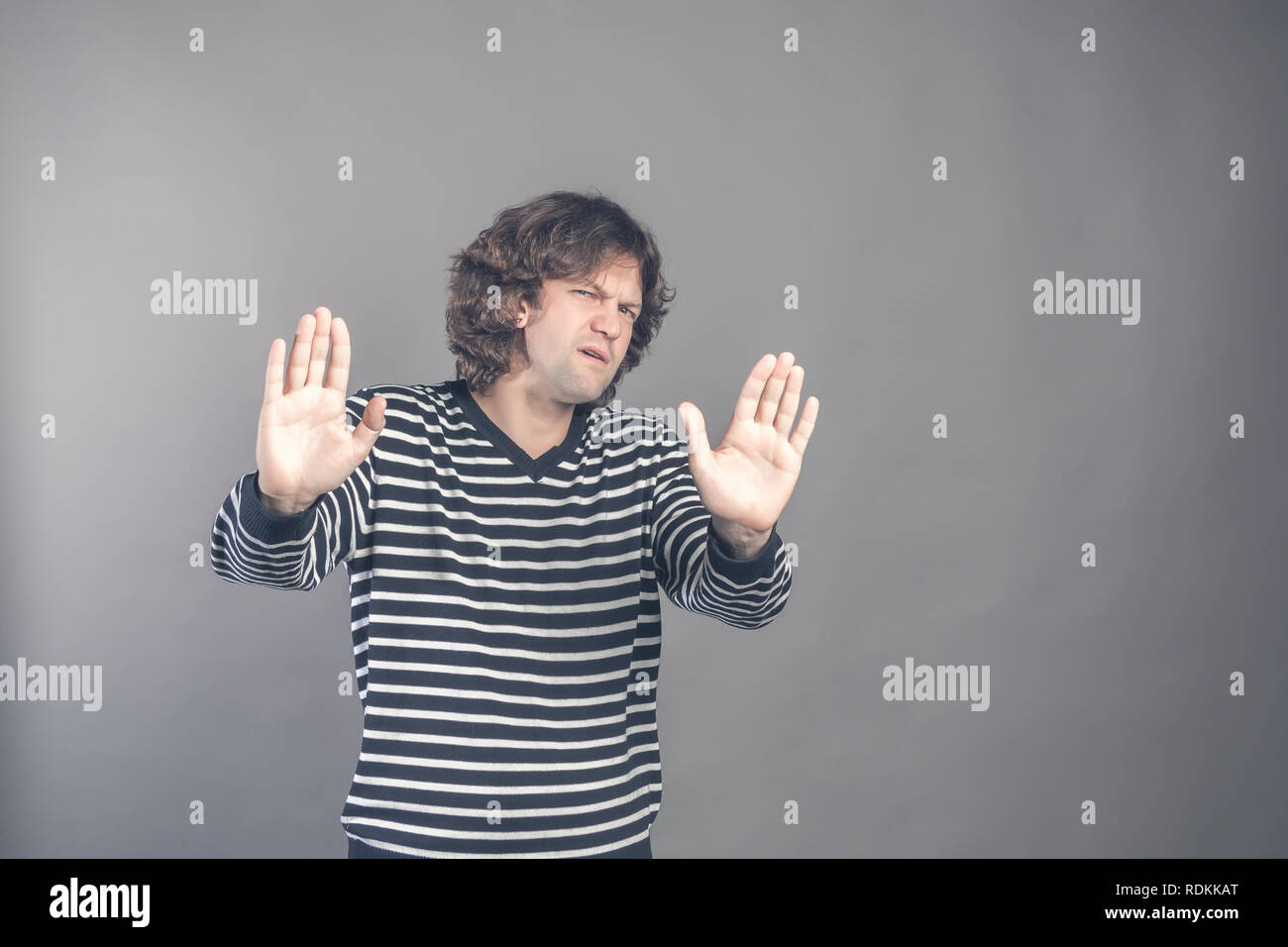 Man refusal gesture hi-res stock photography and images - Alamy