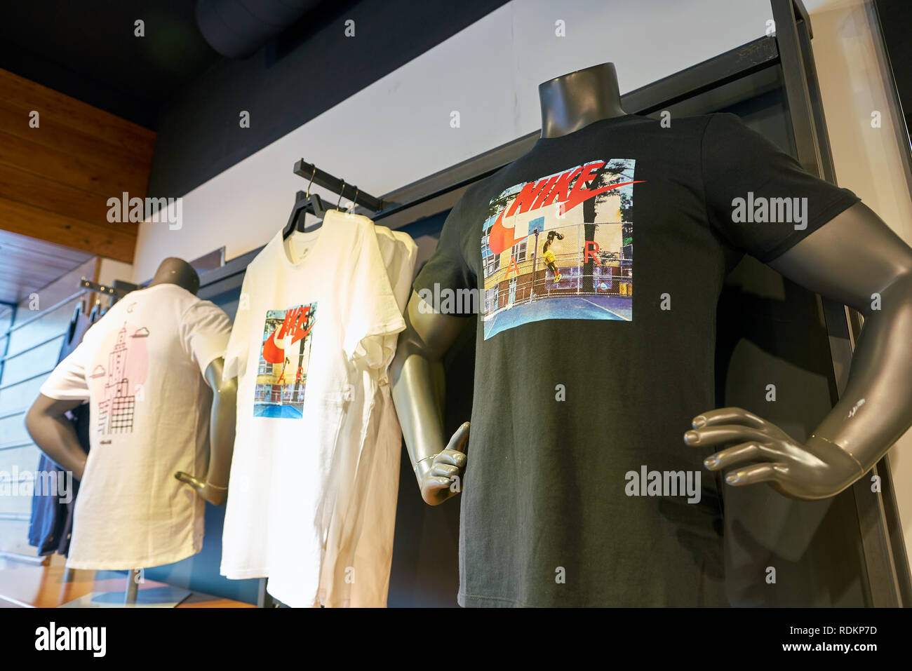 SEOUL, SOUTH KOREA - CIRCA MAY, 2017: inside Nike store in Seoul Stock ...
