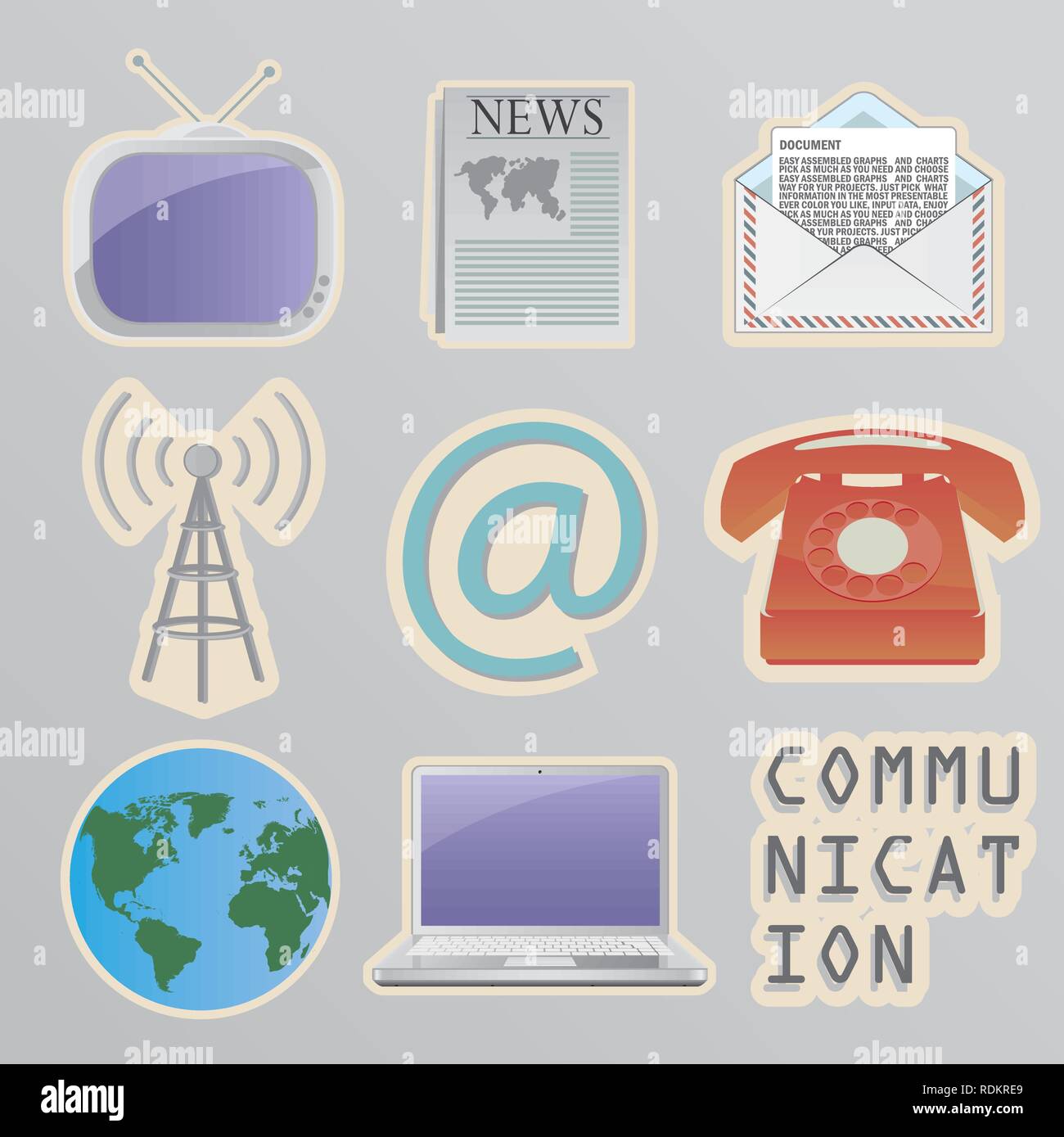 Computer stickers Stock Vector Images - Alamy