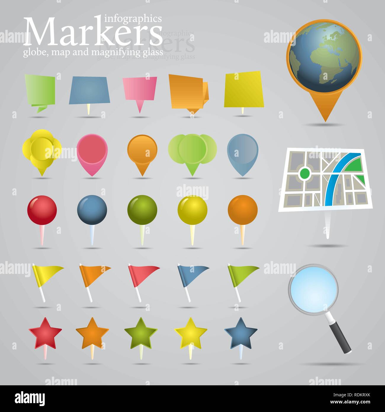 Road markers Stock Vector Images - Alamy