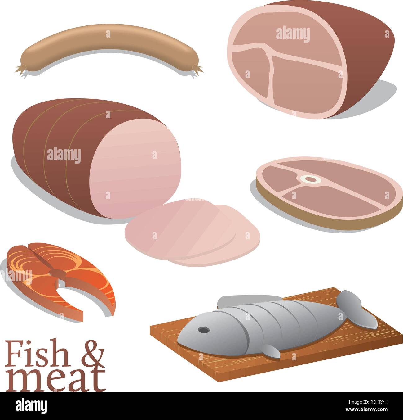 Fish market Stock Vector Images - Alamy