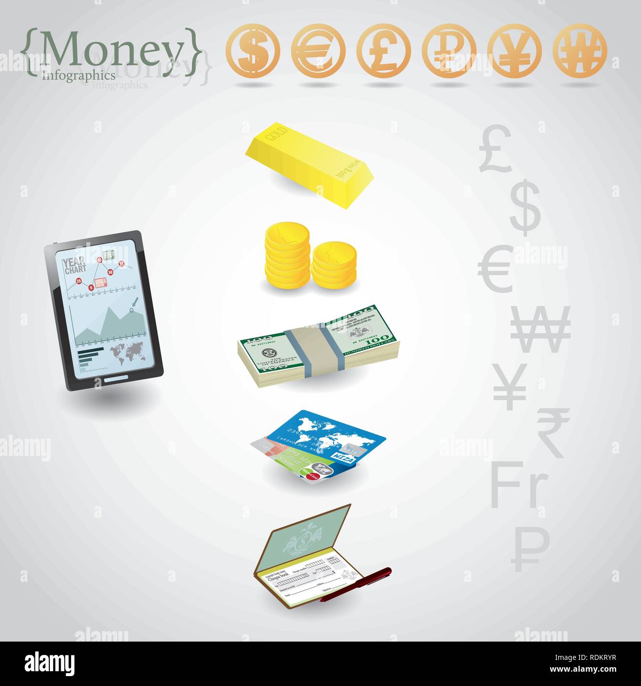 Yen dollar vector vectors hi-res stock photography and images - Alamy