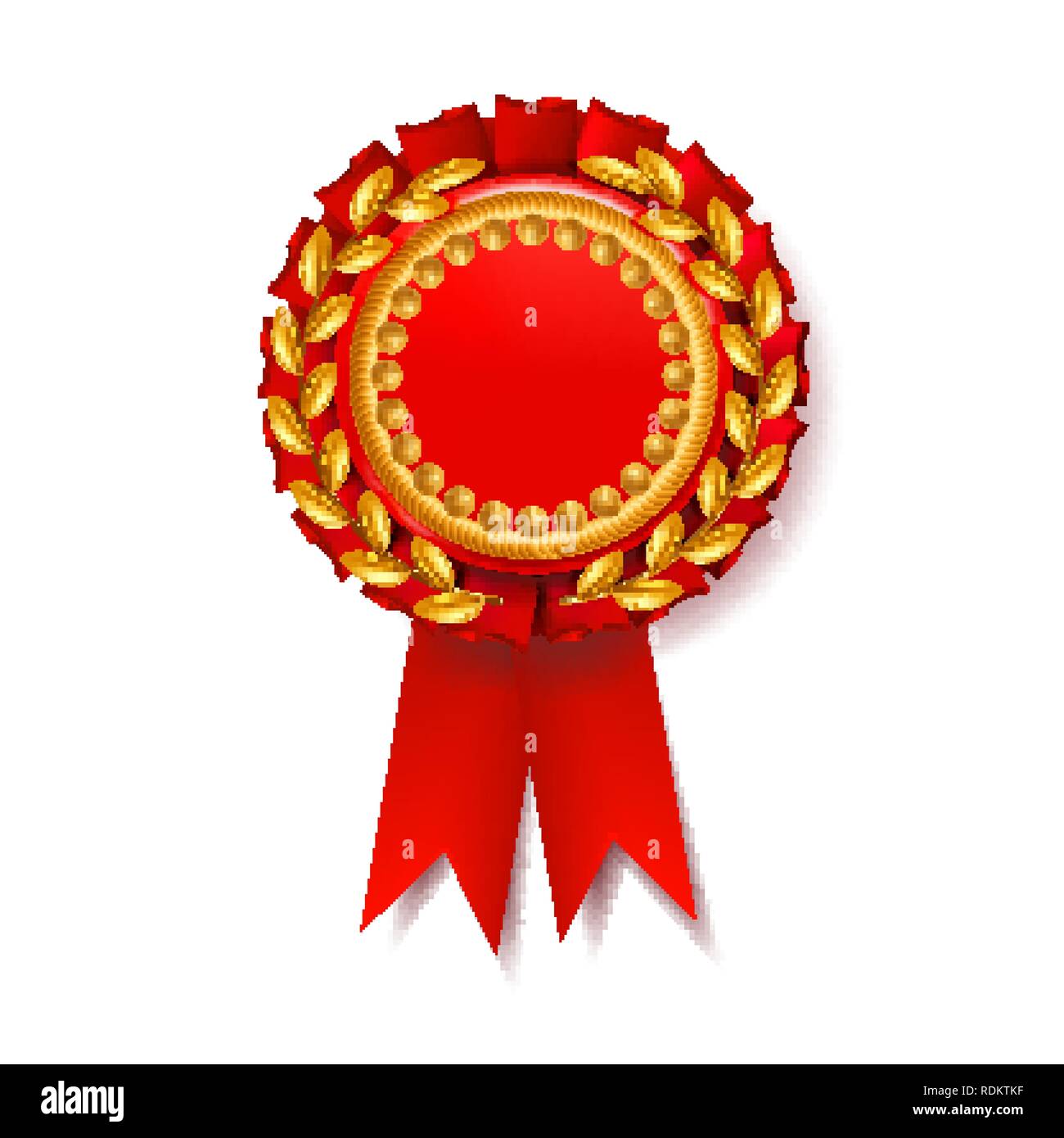 Red Award Ribbon Vector. Certificate Banner. Celebration Tag ...