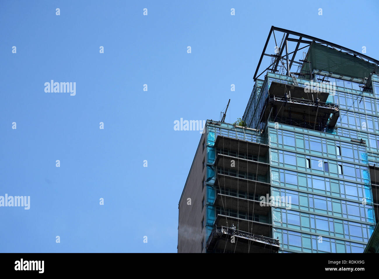 new york city manhattan skyscraper under maintenance detail Stock Photo ...