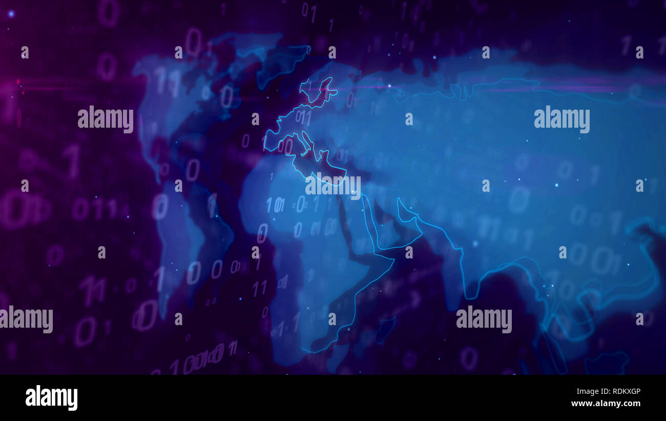 Cyber world map hi-res stock photography and images - Alamy
