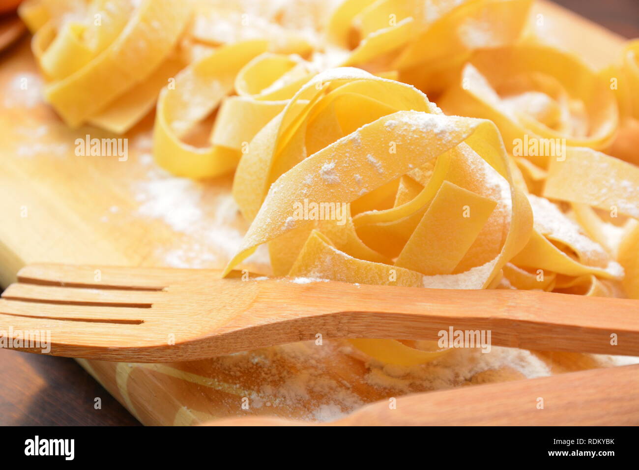 italian pappardelle pasta fresh with eggs traditional italian food ...
