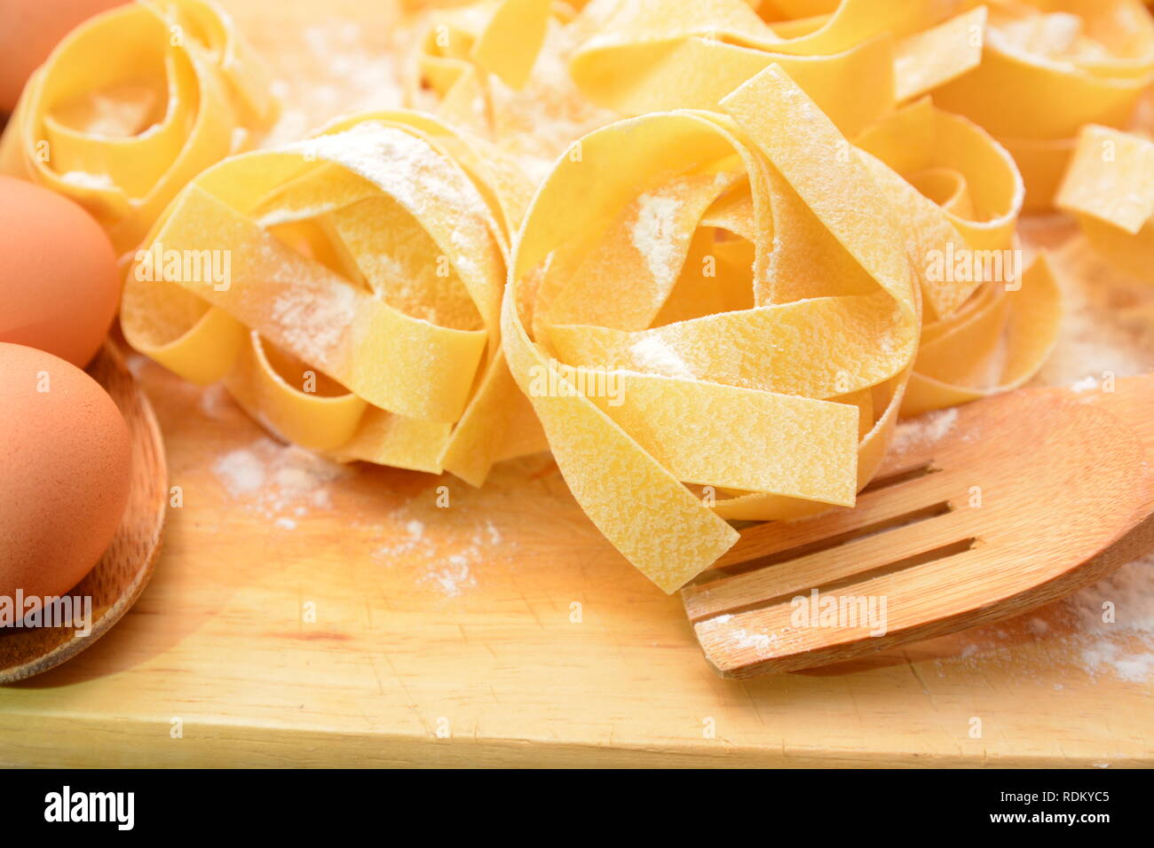 italian pappardelle pasta fresh with eggs traditional italian food ...