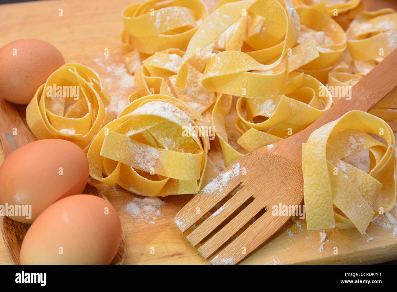 italian pappardelle pasta fresh with eggs traditional italian food ...