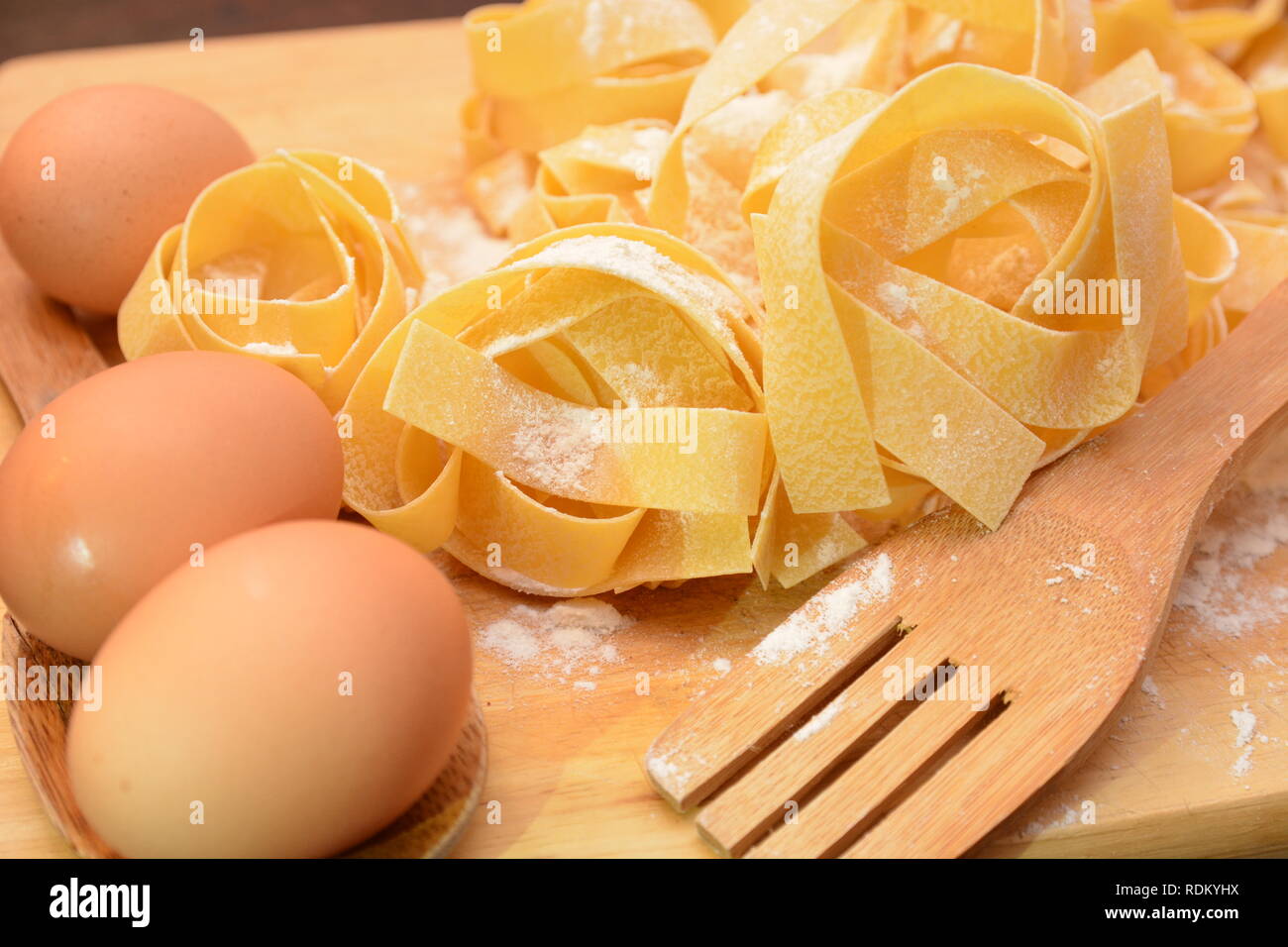 italian pappardelle pasta fresh with eggs traditional italian food ...