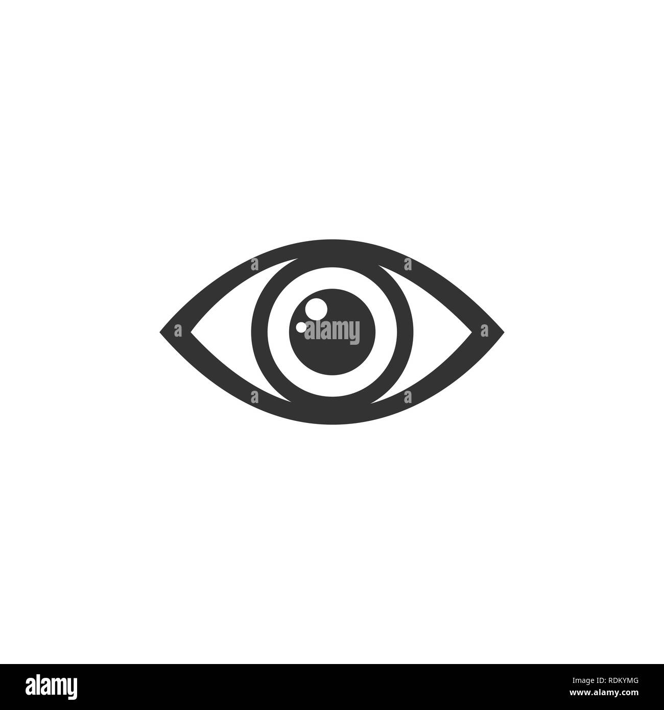 Human eye icon on a white background. Isolated vector illustration ...