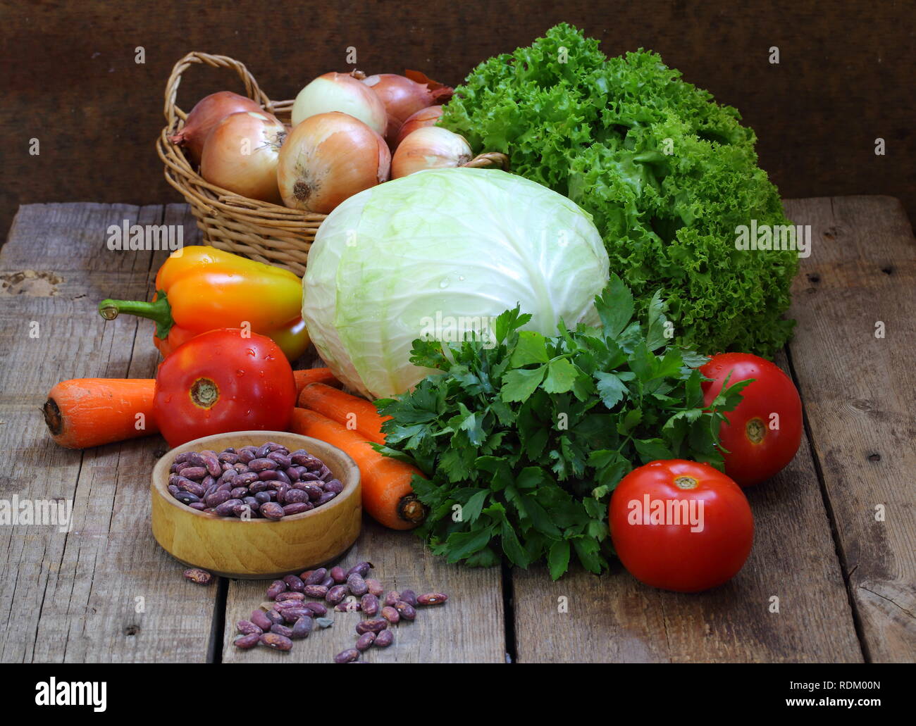 Fresh vegetables set Stock Photo - Alamy