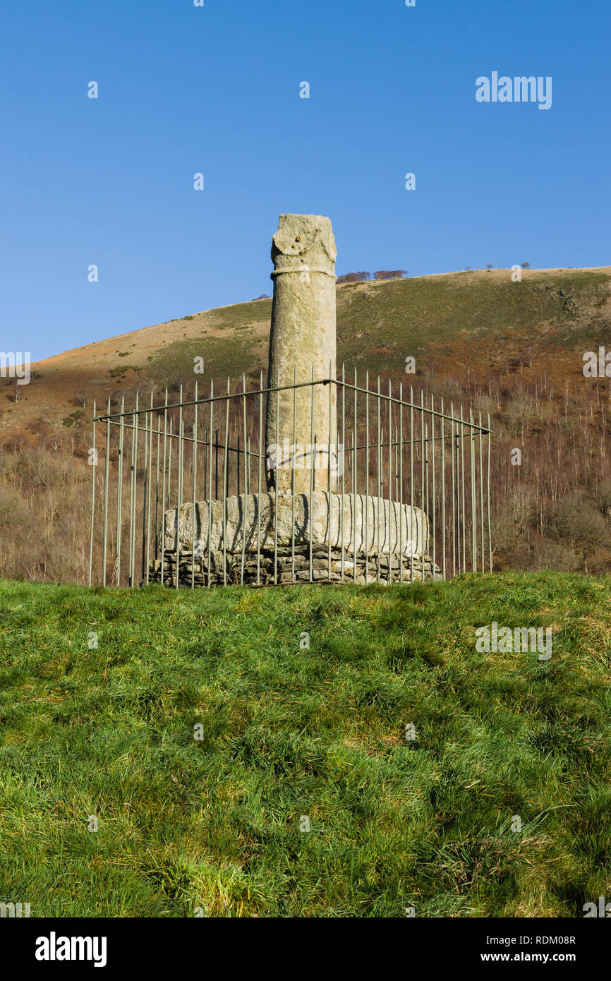 Elisegs Pillar a 9th century stone monument erected by Prince Cyngen ap ...