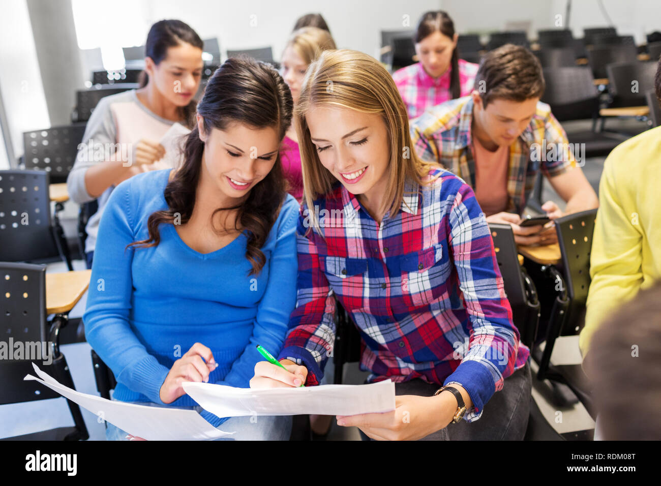 Exam hall girls hi-res stock photography and images - Alamy