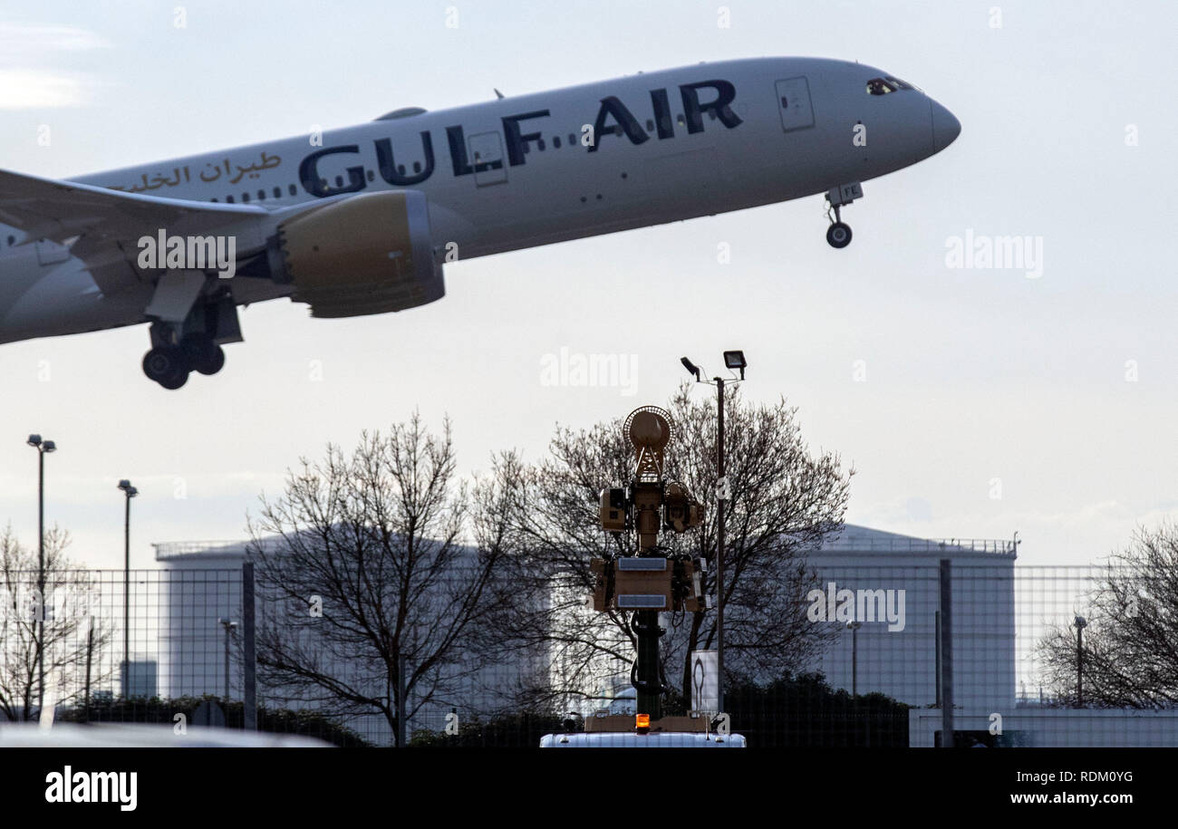 Gulf air plane as the auds anti uav defence anti drone hi-res stock ...