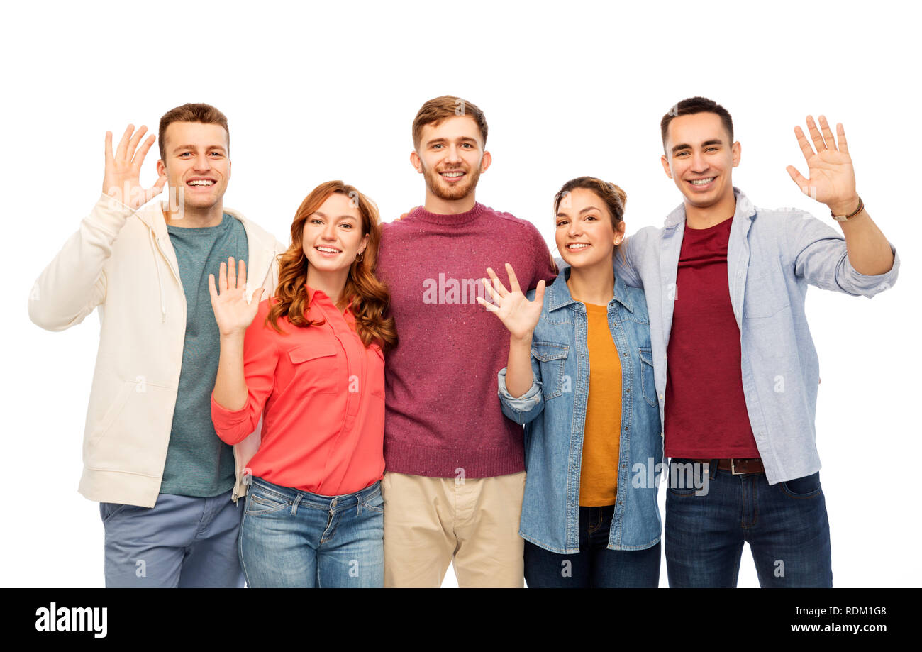 group of smiling friends Stock Photo - Alamy
