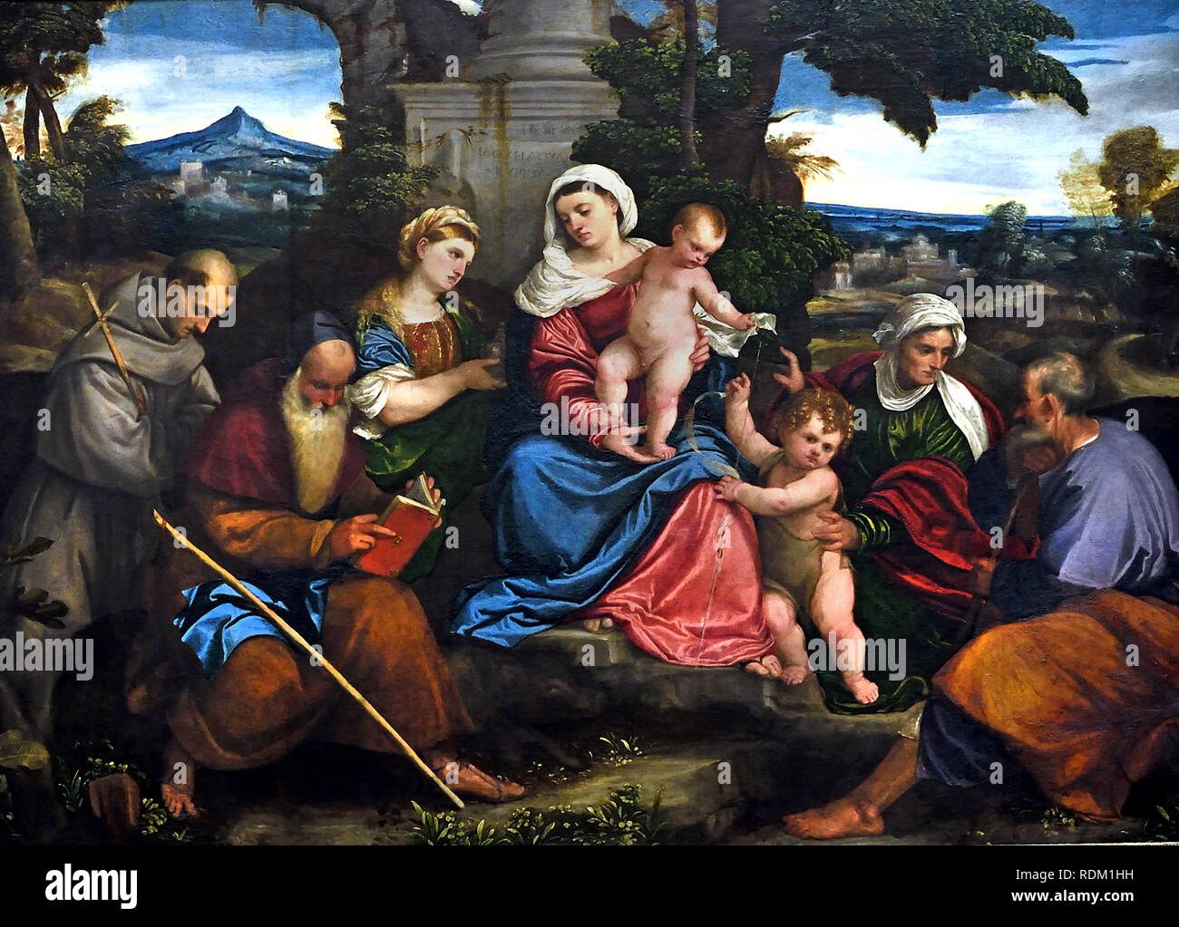 The holy family with saints elisabeth hi-res stock photography and ...