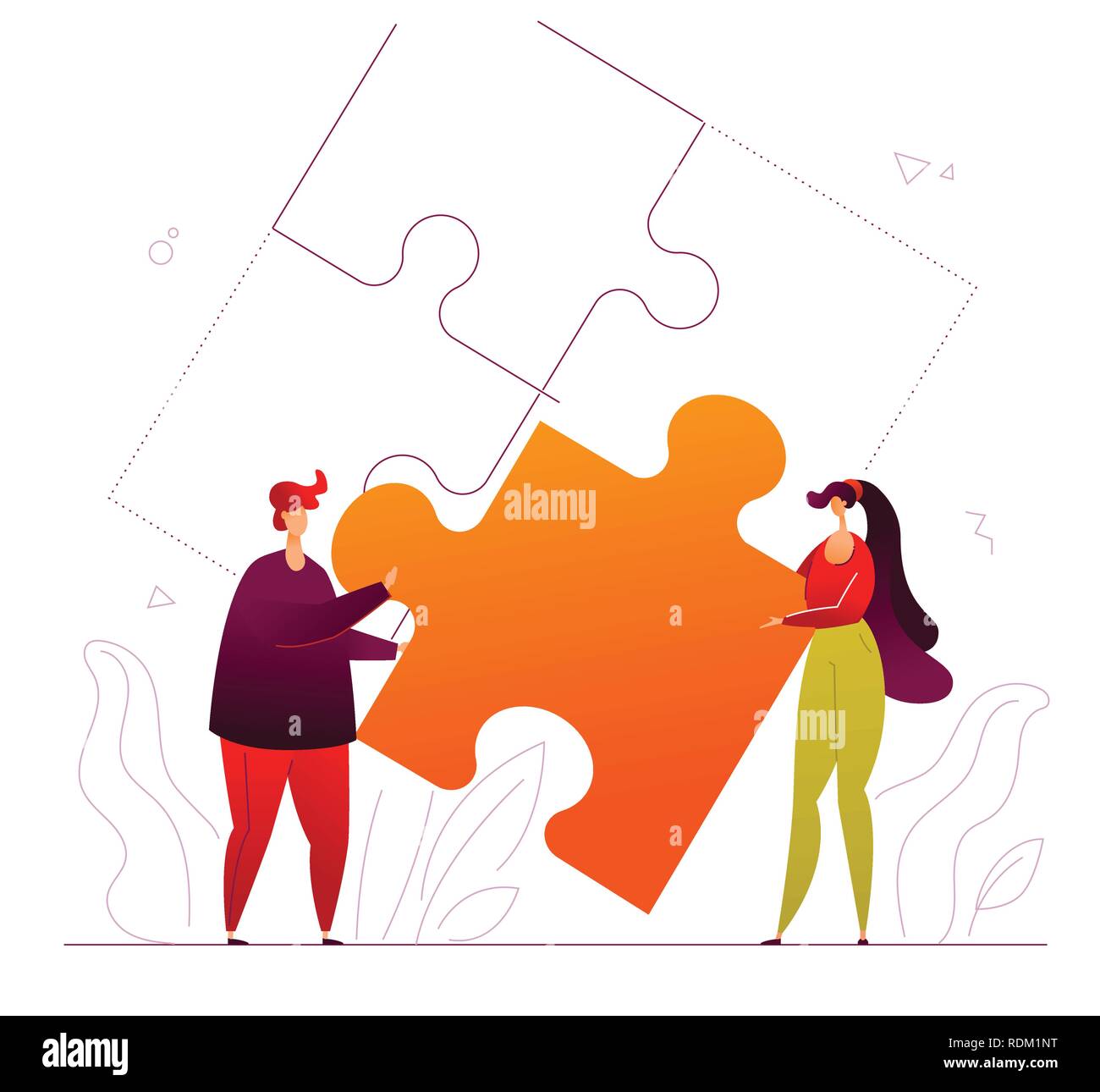 Partnership - modern flat design style colorful illustration Stock ...