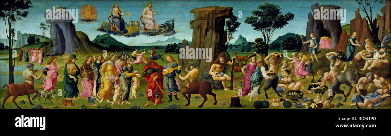 The Marriage of Thetis and Pelee 1490-1500 by BARTOLOMEO DI GIOVANNI ...