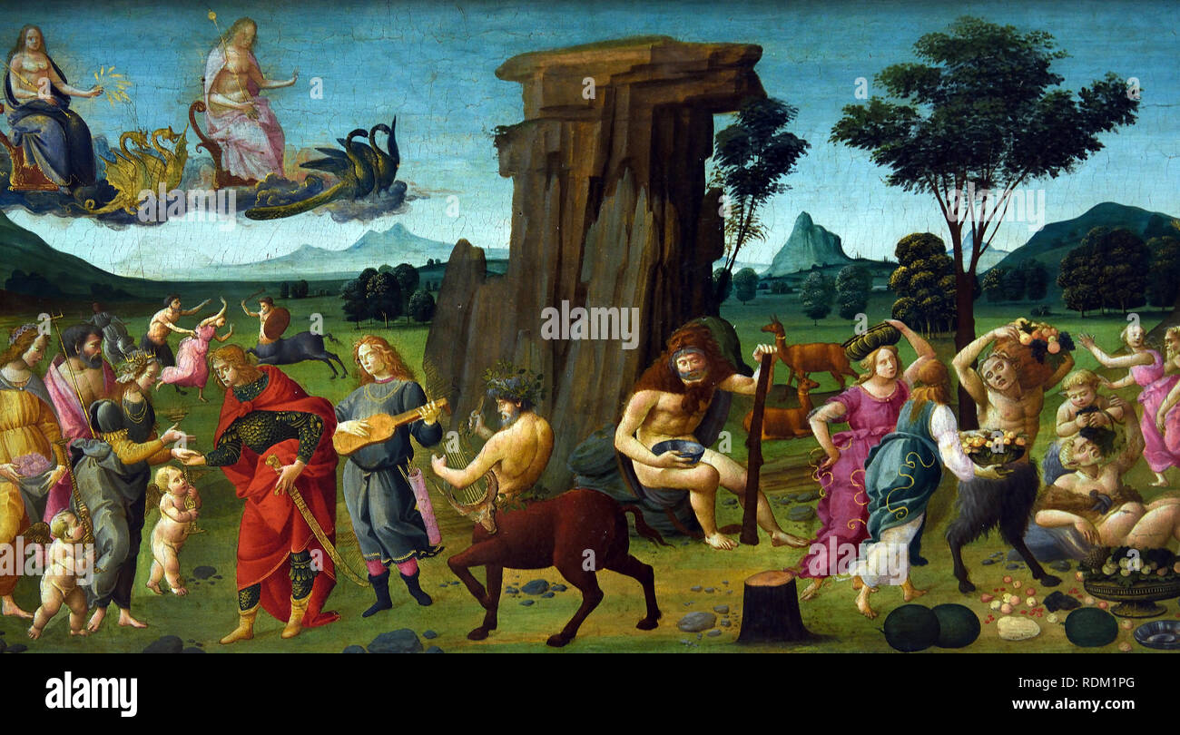 The Marriage of Thetis and Pelee 1490-1500 by BARTOLOMEO DI GIOVANNI ...