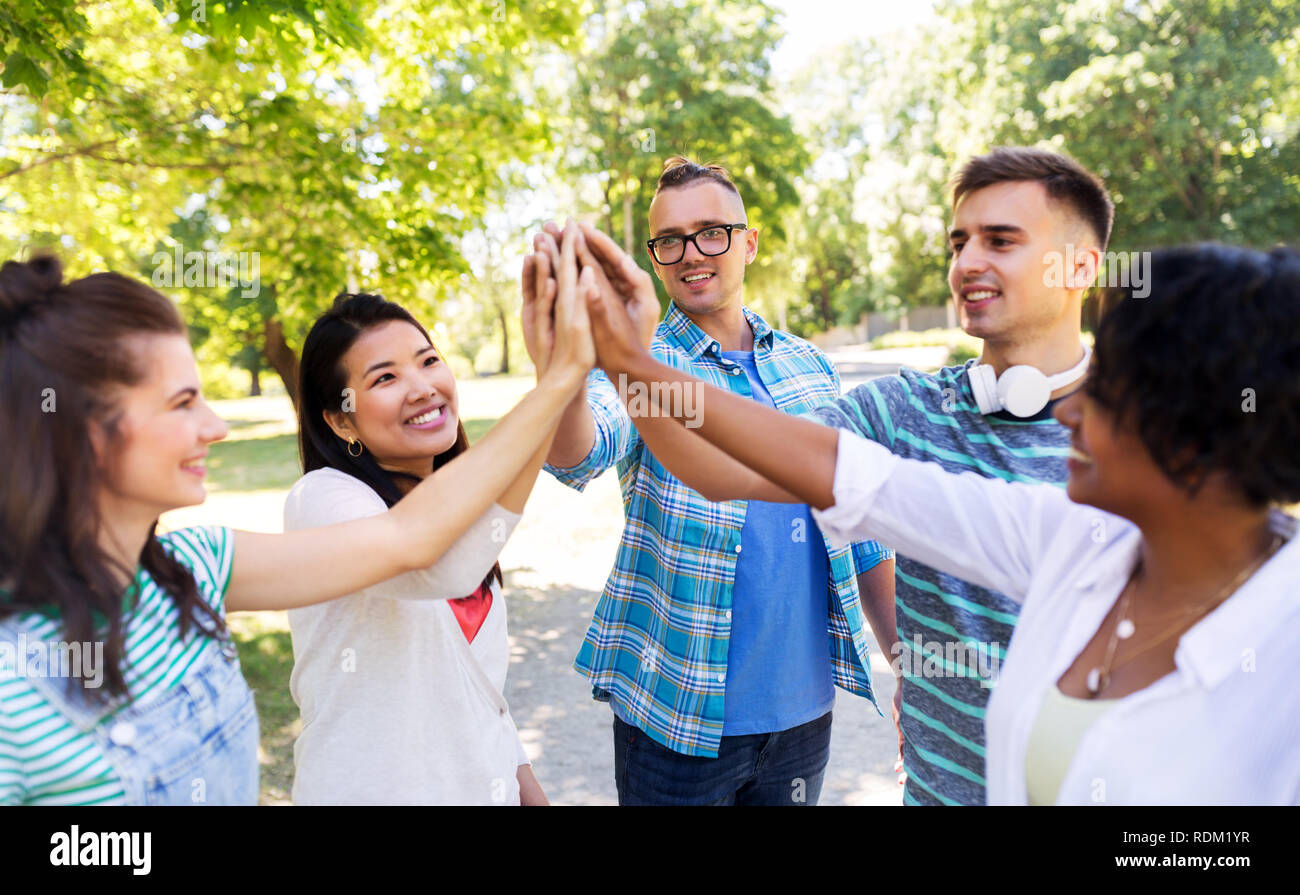 African american friends together park hi-res stock photography and ...