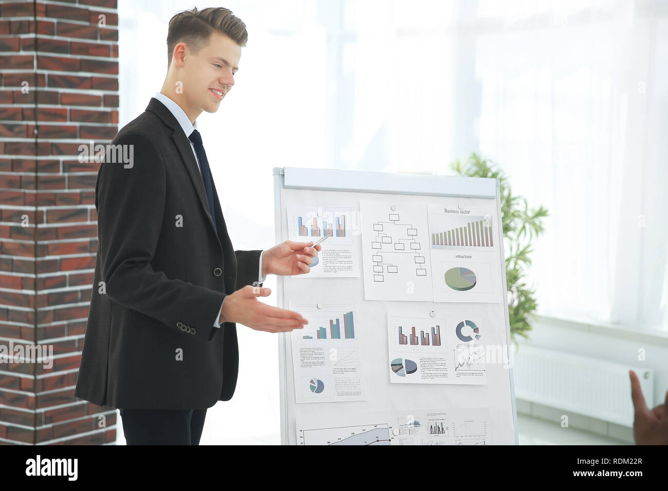 speaker making a report to the business presentation Stock Photo - Alamy
