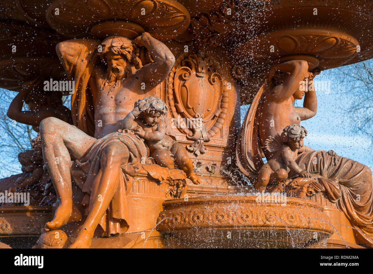 The Hubert fountain, Victoria park, Ashford, Kent, uk Stock Photo - Alamy