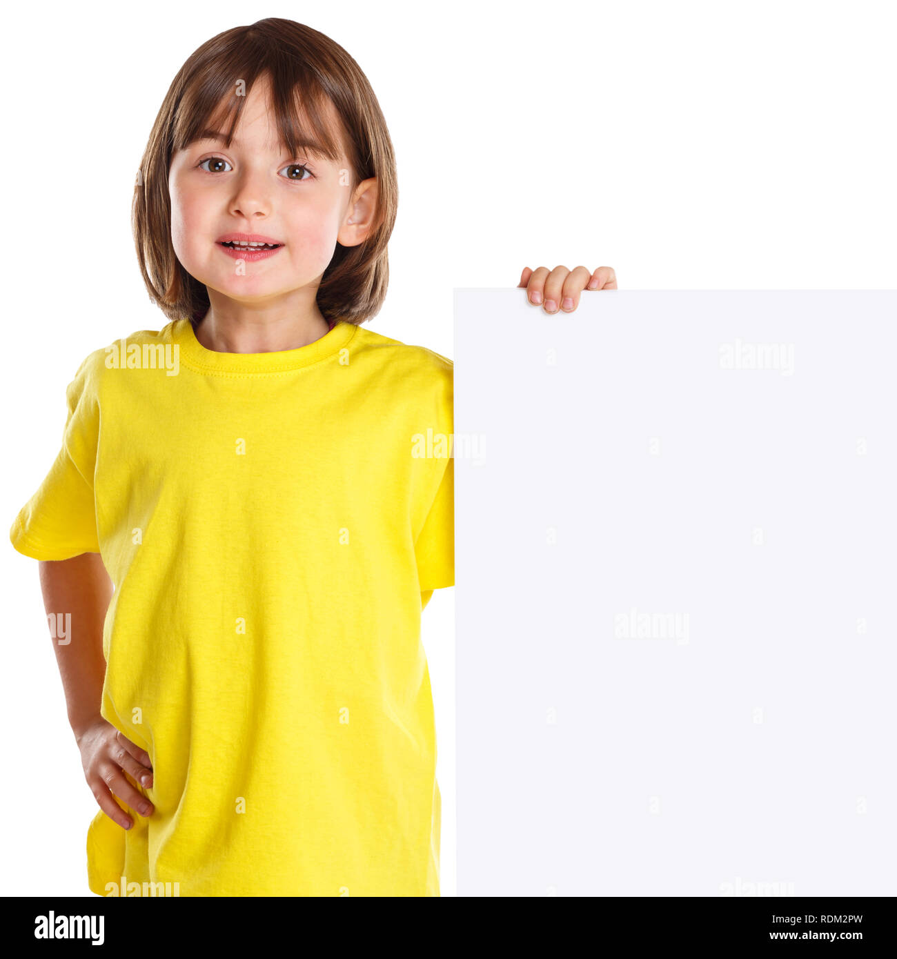 Child kid smiling young little girl copyspace marketing ad empty blank ...